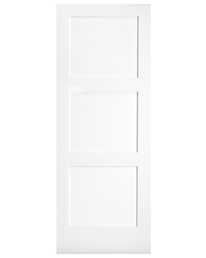Three Panel Square Shaker Interior Door (Primed) – Summit Building ...